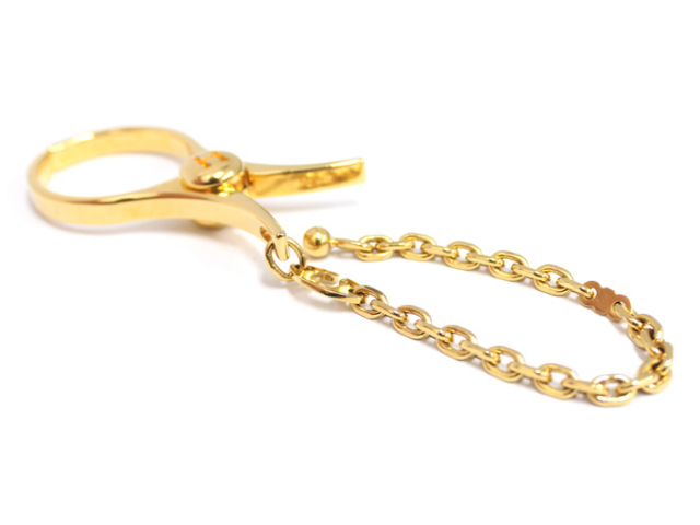 麻布十番ブラン】 【中古】 エルメス グローブホルダー ゴールドメッキ