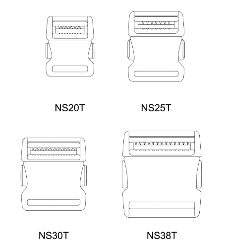 ニフコ NIFCO NS T プラスチックバックル パーツ NIFCO/ニフコ サイドリリースバックル NS20T-02 NS25T-02 NS30T-02 NS38T-02 A15011