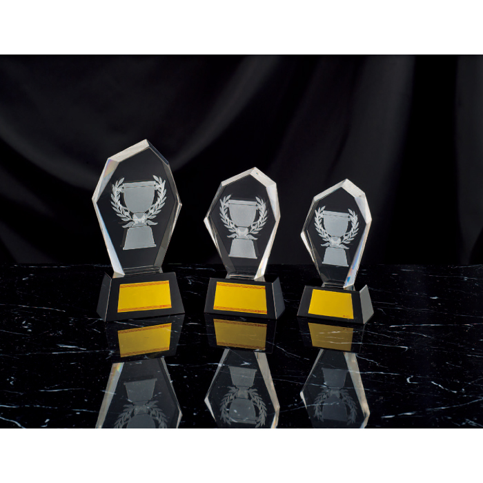 《営業日13時までのご注文で通常翌営業日出荷》クリスタルトロフィー【NB-528_Cサイズ】高さ：12.5cm [J9G]〈L〉