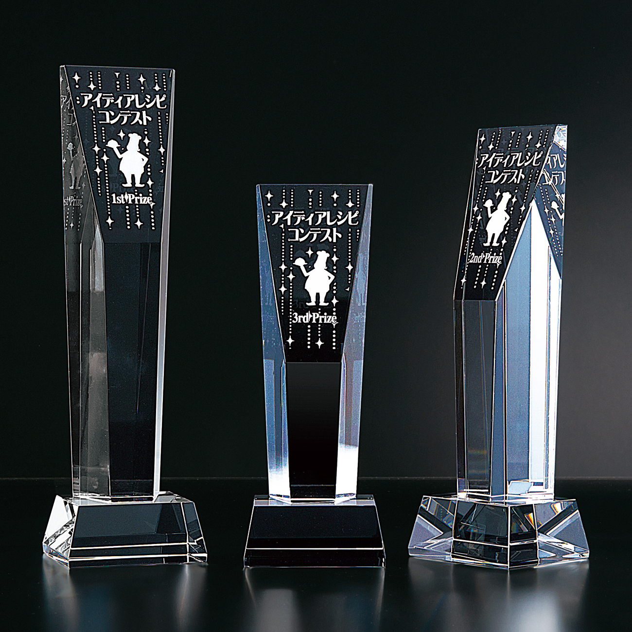 クリスタルトロフィー サンドブラスト彫刻 D52-02 Aサイズ