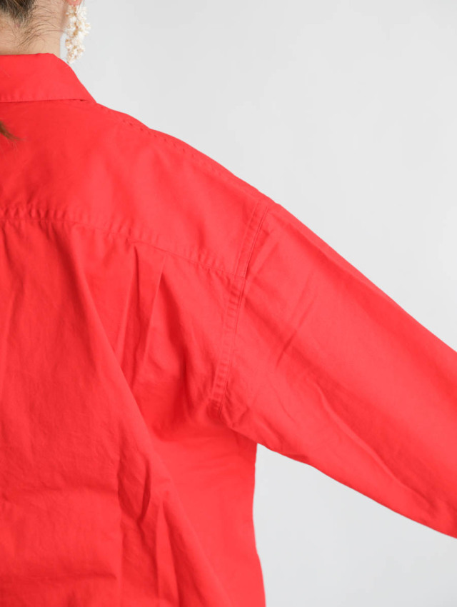 LOLOLIKE ロロライク / ニュースタンダードビックシャツ レッド