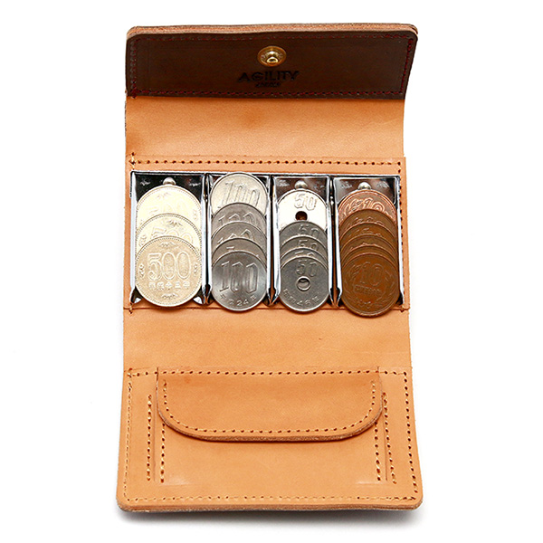 『バンク』(全6色)エルバマット/コインキャッチャー搭載の本革製ウォレット 小銭入れ 日本製【AGILITY affa(アジリティ アッファ)】(0282) 革財布 鞄 シザーケースの手作り ...