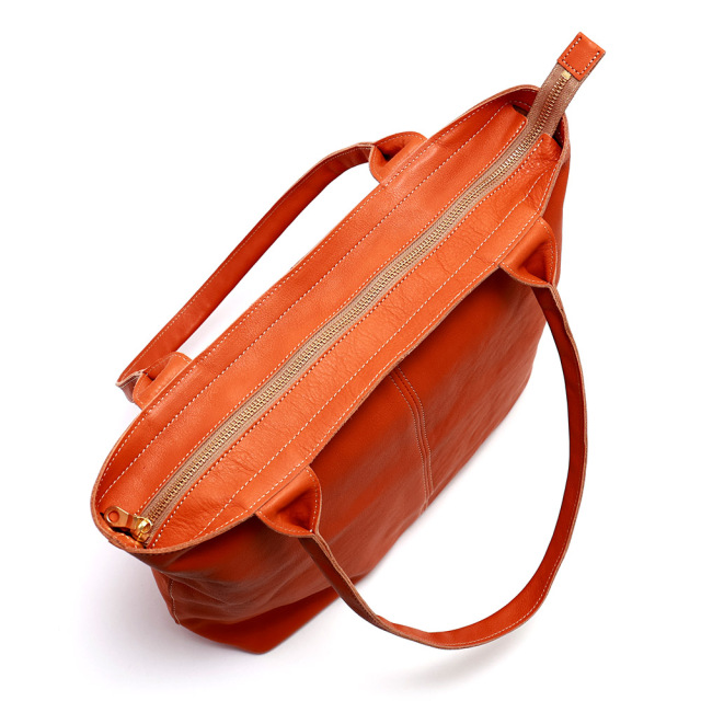 『ファシルトートL』(全3色)軽量ソフトヌメ/A4サイズ対応 シンプルなレザートートファスナー付き 本革 牛革 ファスナー付き 日本製【AGILITY affa(アジリティ アッファ)】(1009)