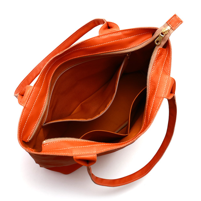 『ファシルトートL』(全3色)軽量ソフトヌメ/A4サイズ対応 シンプルなレザートートファスナー付き 本革 牛革 ファスナー付き 日本製【AGILITY affa(アジリティ アッファ)】(1009)