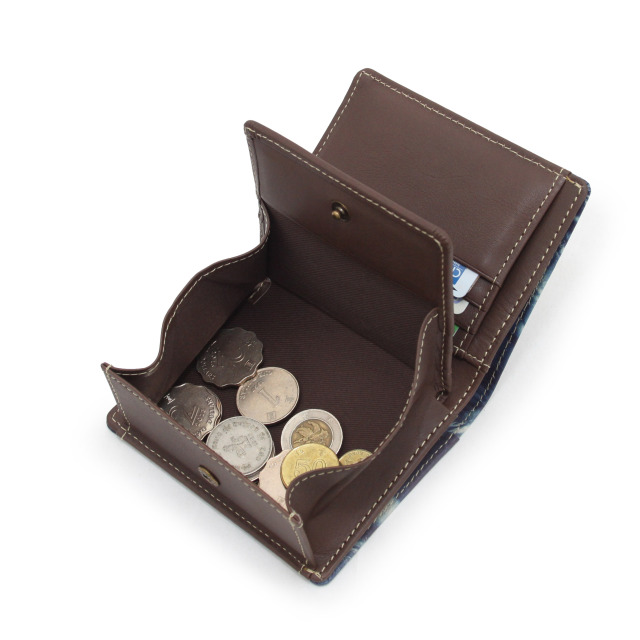 DA1548-BLA/Ain Soph (アインソフ)藍染 折財布（ボックスコインケース） 日本製