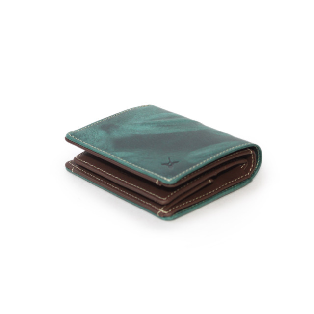 DA1548-WPS/Ain Soph (アインソフ)ワクシープレス 折財布（ボックスコインケース） 日本製