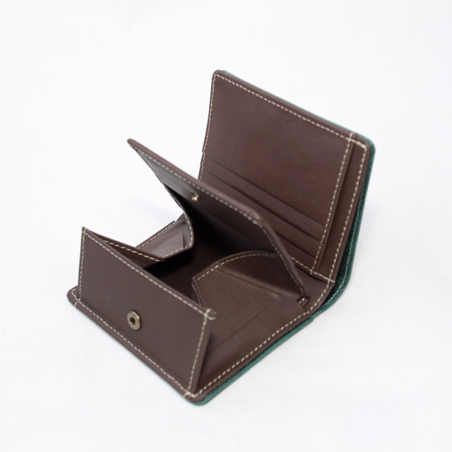 DA1548-WPS/Ain Soph (アインソフ)ワクシープレス 折財布（ボックスコインケース） 日本製