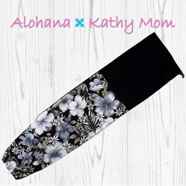 【キャシーマム】パウスカートケース（プアハイビスカス・ブラック）送料込 フラダンス衣装 通販ショップ ALOHANA