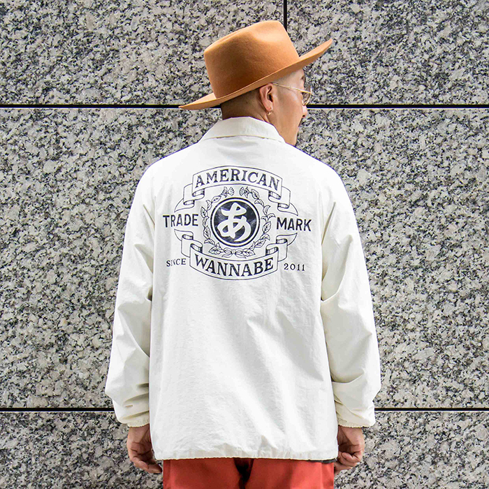 AMERICAN WANNABE/アメリカンワナビー「TRADE MARK COACH JACKET」コーチジャケット