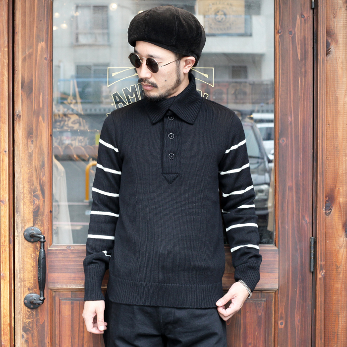 BLACK SIGN/ブラックサイン 「Worsted Byron Collar Jersey」 バイロンカラージャージー