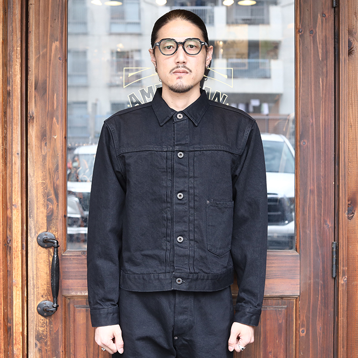 BLACK SIGN/ブラックサイン「15oz Black Denim Pleats Jacket / Deep Black」15オンスデニム ...