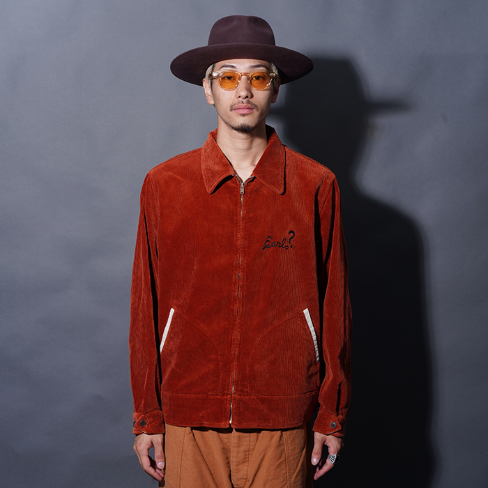 WRD5303 /「DRAGWAY - JACKET / ORANGE」コーデュロイジップジャケット