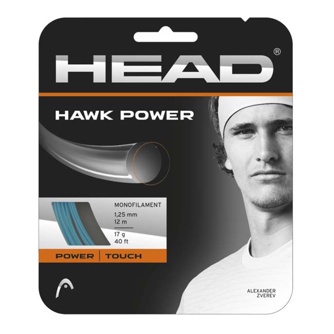 「単張パッケージ品」ヘッド(HEAD) HAWK POWER ホーク パワー 17(1.25mm) 硬式テニス ポリエステルガット ...