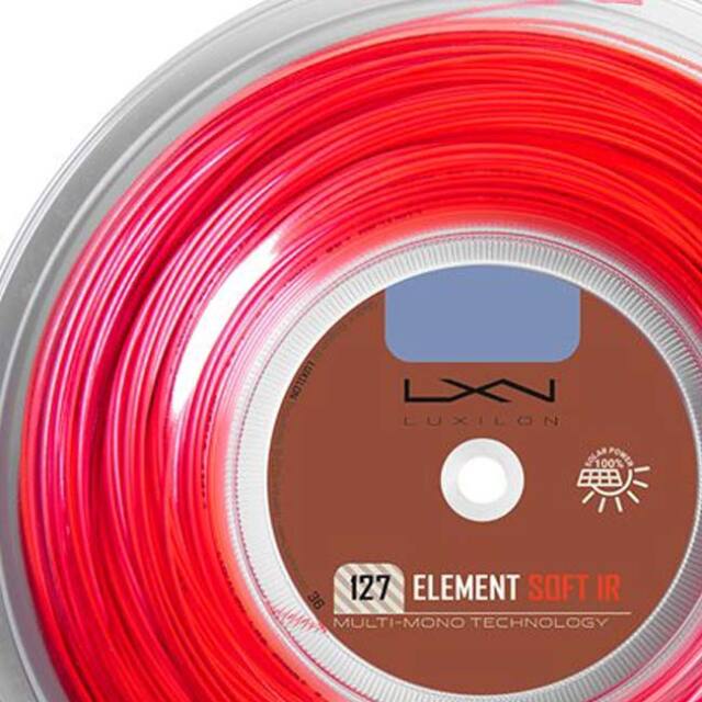 ルキシロン(Luxilon) ELEMENT IR SOFT エレメント ソフト IR 127(1.27mm) 200Mロール 硬式テニス ...