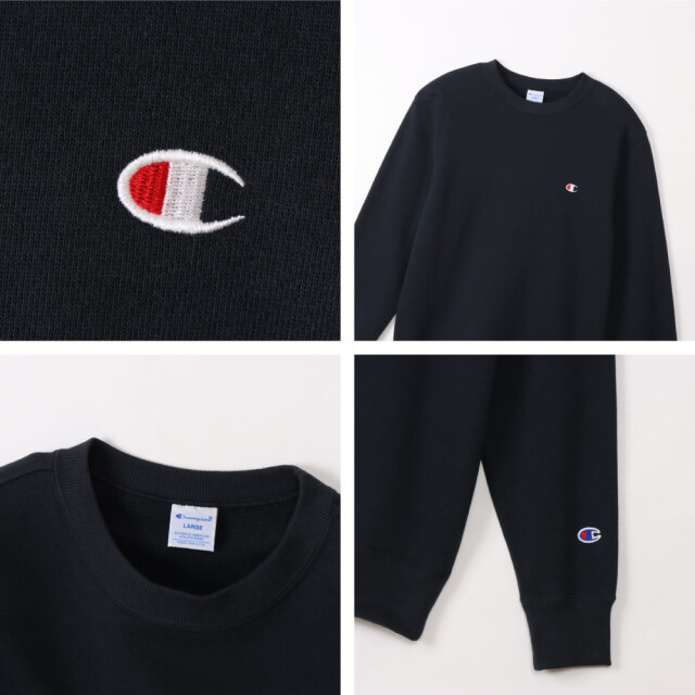 Champion チャンピオン クルーネックスウェットシャツ トレーナー 裏起毛 長袖 ロングスリーブ カットソー 23FW 秋冬新作 ベーシック C3-Y035 メンズ レディース