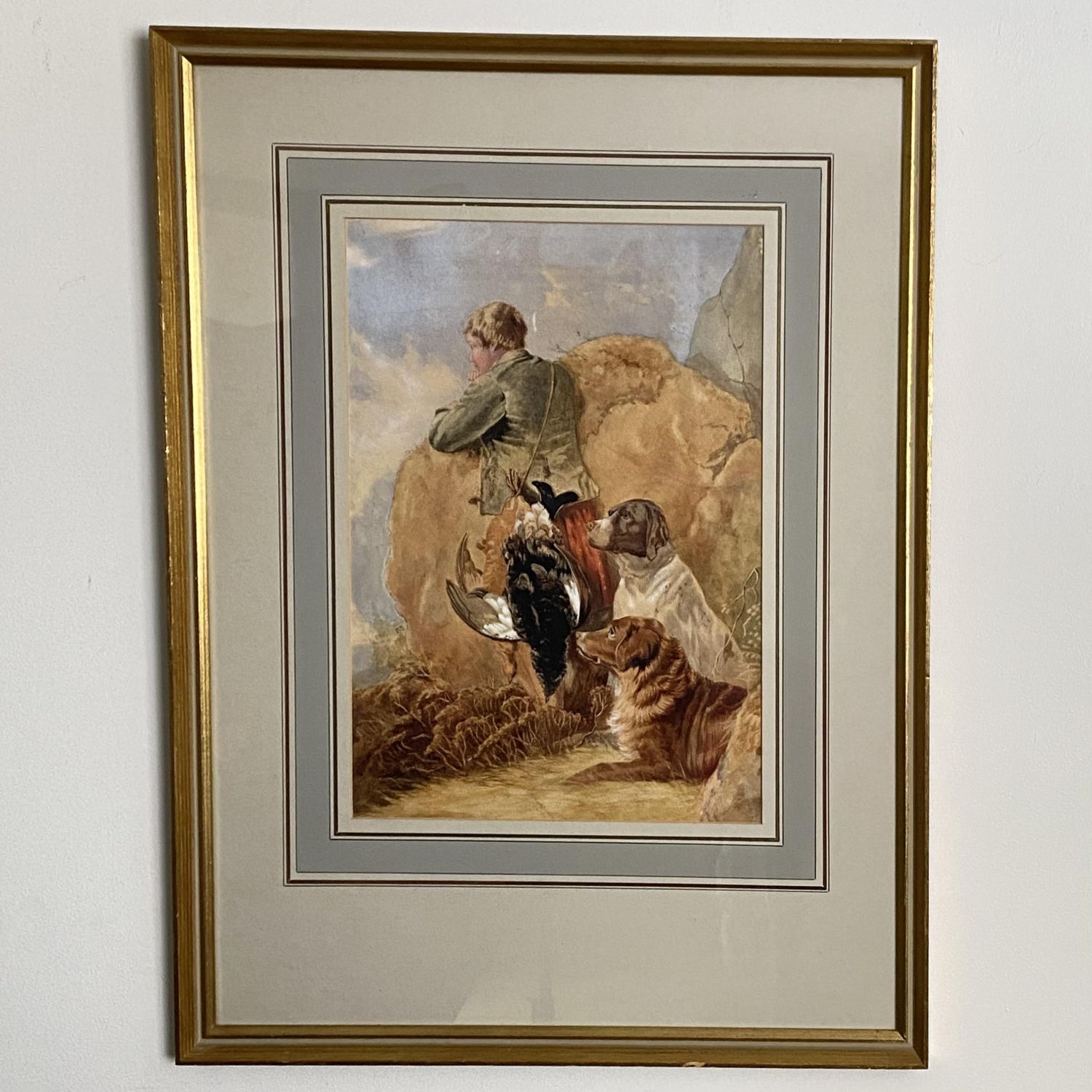 スコットランド 1800-1900年代 キャンバス 絵画 EC-14705