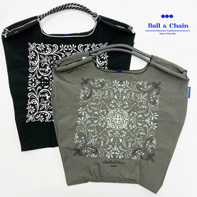 Ball＆Chain ボール＆チェーン 301025 D.HORES ＜Mサイズ＞ バンダナ柄×馬 トートバッグ エコバッグ ショッピング ...