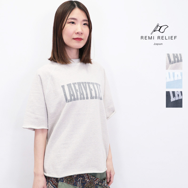 REMI RELIEF レミレリーフ RN28369092 RN28369235 加工8/- 天竺ラグランTシャツ LAFAYETTE ロゴT ...