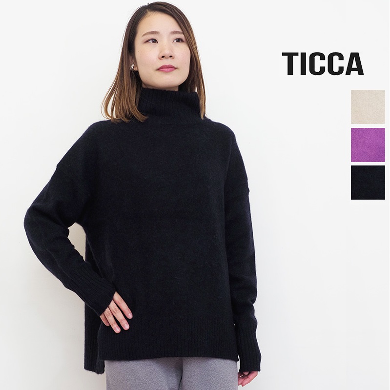 TICCA ティッカ TBCA-402 ヤクタートルネックニットプルオーバー ハイネック ウール セーター | 23AW トップス 秋冬