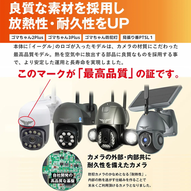 WTW-E2305S(ゴマちゃん2 AI強化型) | 365万画素カラー暗視パン・チルト搭載 Wi-Fiカメラ【塚本無線】【防犯カメラ】【監視カメラ】【セキュリティーカメラ】【IPカメラ ...