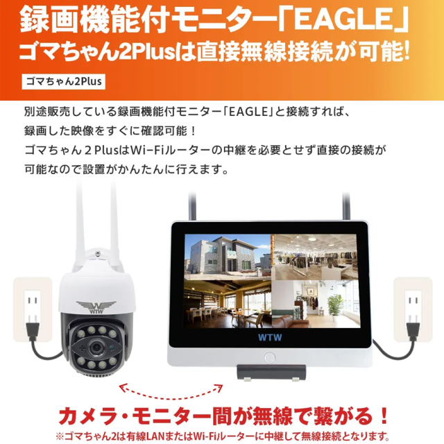 WTW-E2305S(ゴマちゃん2 AI強化型) | 365万画素カラー暗視パン・チルト搭載 Wi-Fiカメラ【塚本無線】【防犯カメラ】【監視カメラ】【セキュリティーカメラ】【IPカメラ ...