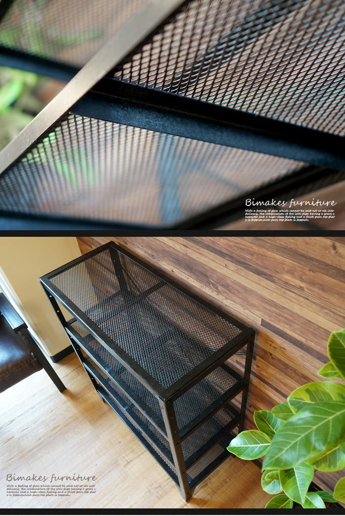 IRON MESH SHELF 90（アイアンメッシュシェルフ90) BIMAKES 送料無料 デザイナーズ家具 デザインインテリア雑貨 ...