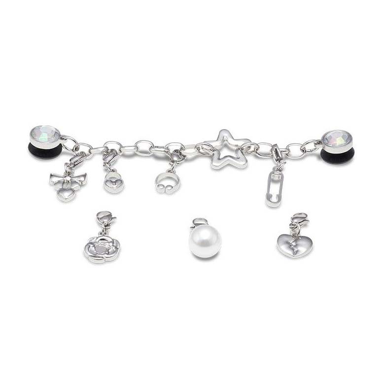 クロックス ジビッツ チャーム リムーバブル パンク アンド シルバー crocs REMOVABLE PUNK AND SILVER ...