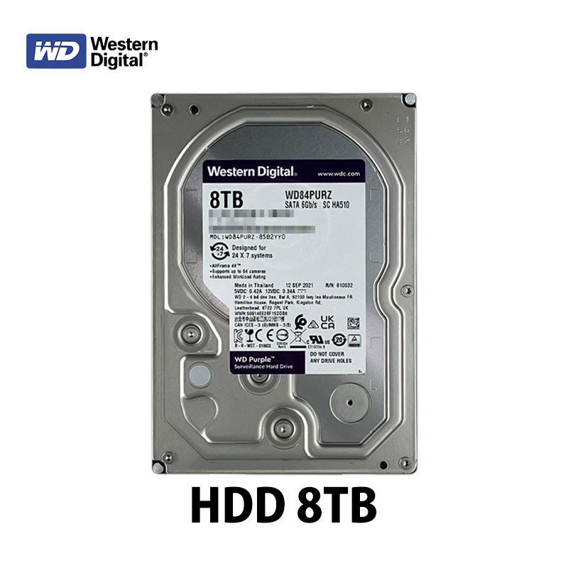 Western Digital HDD 8TB SATA 5640 rpm スタンダードモデル キャッシュ 128MB WD Purple ...