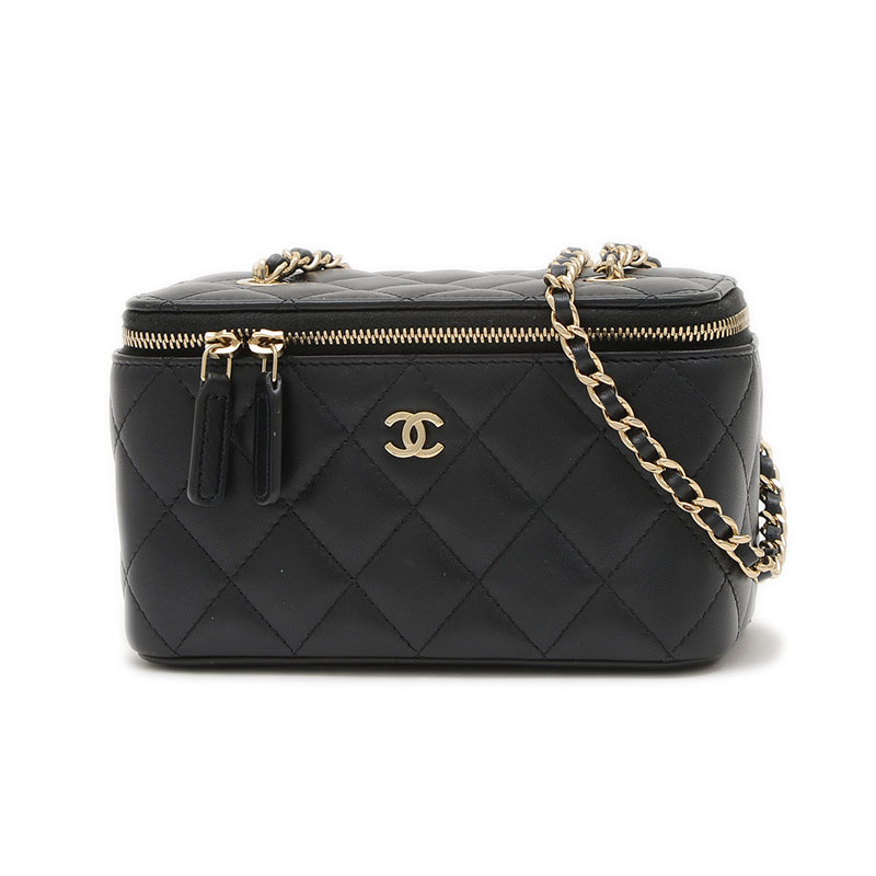 シャネル マトラッセ バニティバッグ チェーンショルダー ラムスキン ブラック AP1341 CHANEL THIERRY