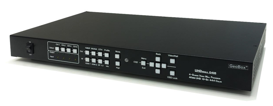 G406【型番】 GeoBox G406 4K/60P マルチディスプレイコントローラー（4入力4出力）