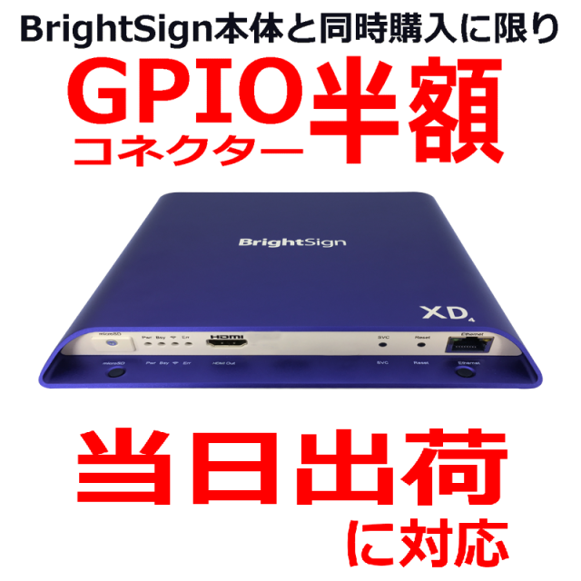 BR/PGPIO-12【型番】 BrightSign（ブライトサイン）BS3/4シリーズ対応 GPIOコネクタ（12ピン1個）