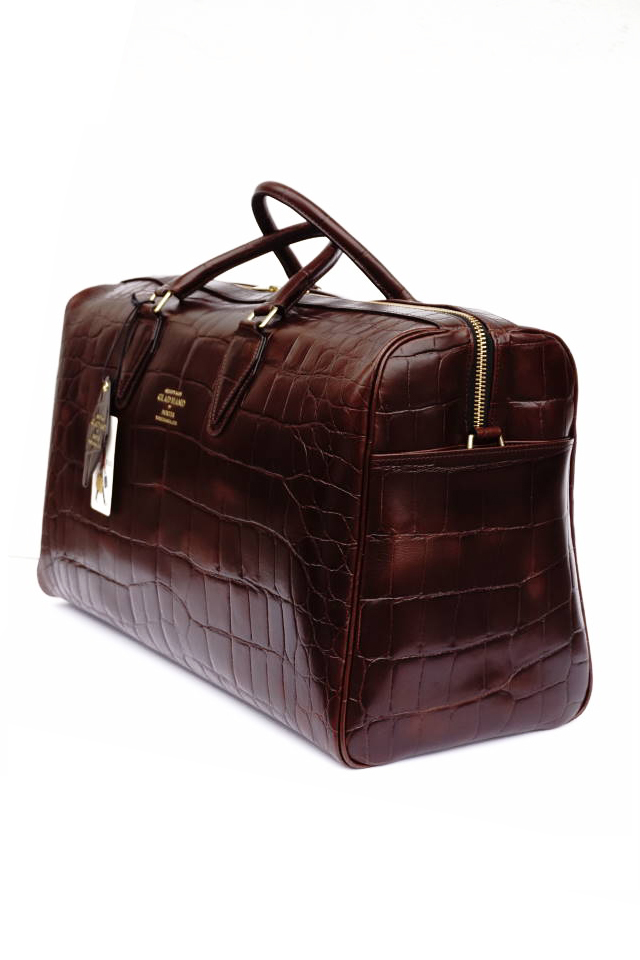 GLAD HAND×PORTER GH - BAGGAGE BOSTON BAG CROCOLIKE BROWN "Large" B.S.W ...