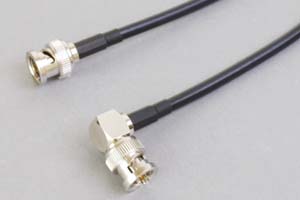 75オーム同軸ケーブル BNCオス－BNCオス （片側Lアングル型－片側ストレート型、JIS規格3C-2V電線タイプ） ケーブルダイレクト