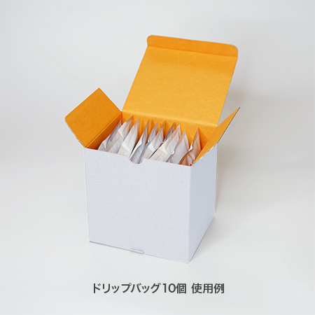【受注製造】表裏20色から選べるドリップバック10個用ボックス[PB313] カフェグッズオンラインショップ