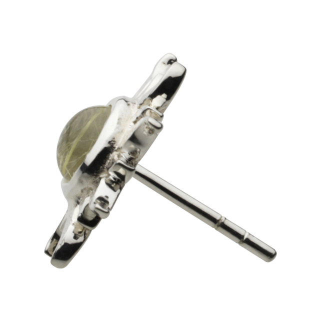 cenote e0630 【シルバーアクセサリー】 サンモチーフ ルチルクォーツ ピアス