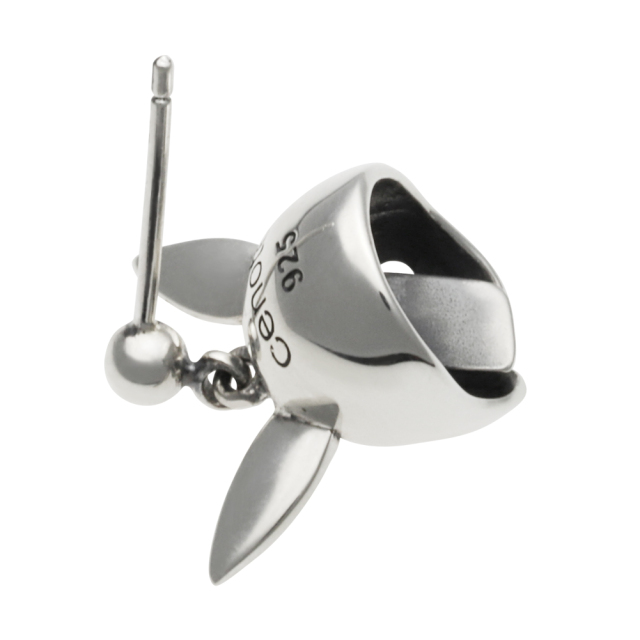 cenote e0638 【シルバーアクセサリー】 ラビットスカル ベル型ピアス