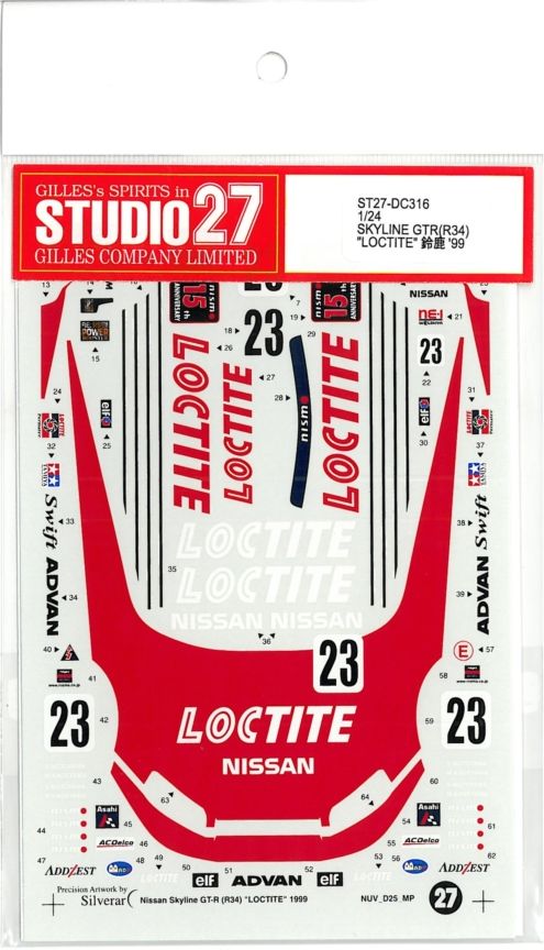 DC316 SKYLINE GT-R(34)"LOCTITE" '99 1/24scale