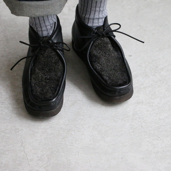 PHT1951 HTS upper sheep skin high-cut wallabee coton coton