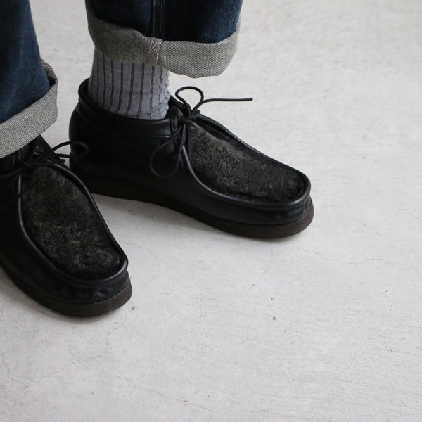 PHT1951 HTS upper sheep skin high-cut wallabee coton coton