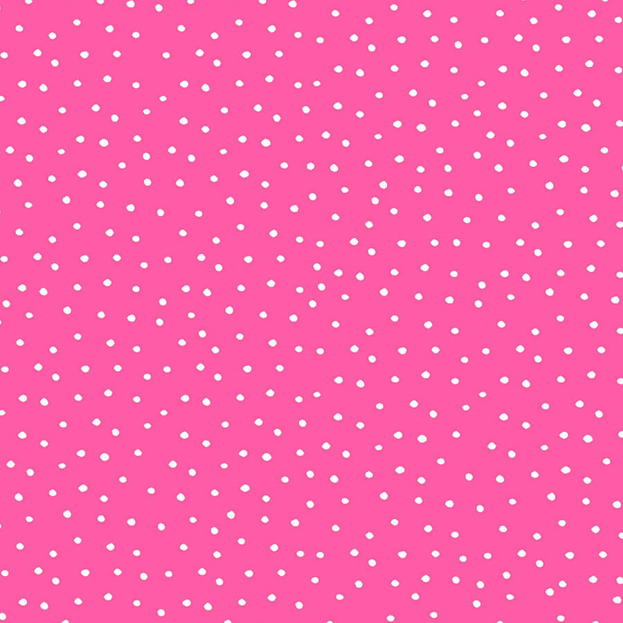 【Loralie Designs】- Dinky Dots Bright Pink / White Fabric -ドット柄(ULH-183)ピンク系