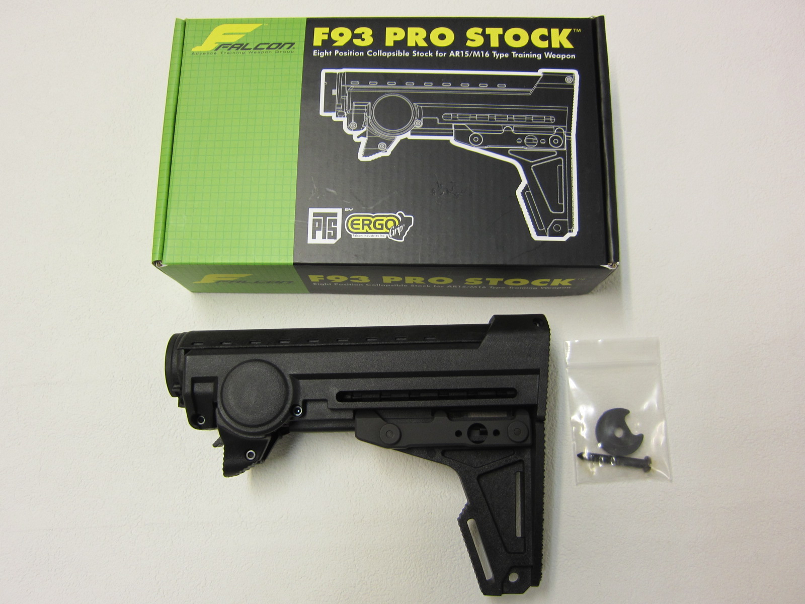 ERGO Grip F93 PRO Stock M4/M16電動ガン用BK ミリタリーショップCQB