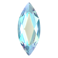 スワロフスキー #2201 Marquise Flat Back アクアマリンシマー 8x3.5mm 4ヶ