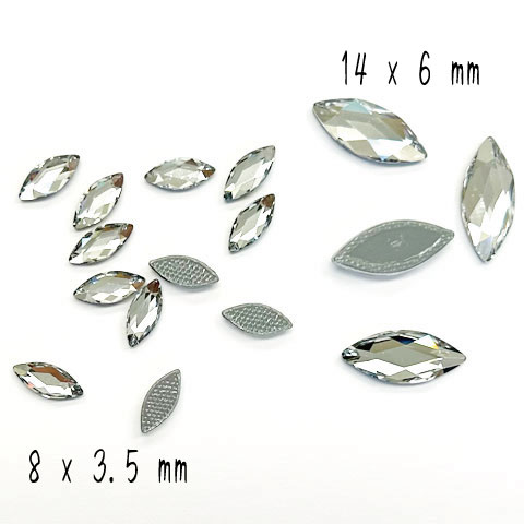 スワロフスキー/ホットフィックス/#2201/クリスタル/8x3.5mm/12ヶ