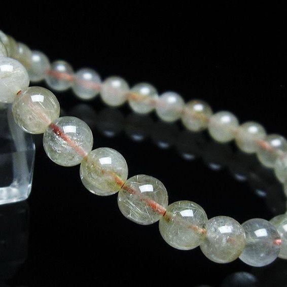 金針ルチル水晶 ブレスレット 7mm [t5-21806]