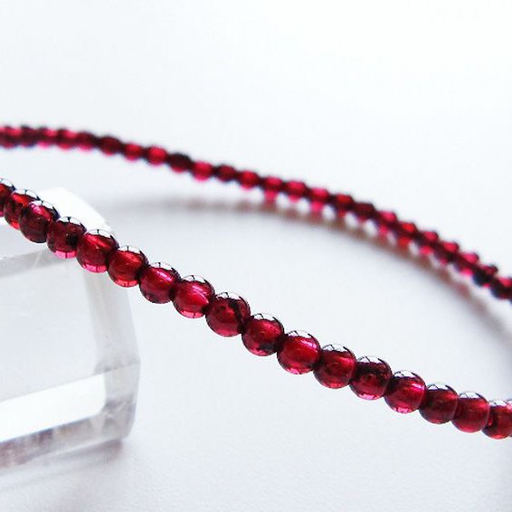 ガーネット ブレスレット 3mm [t87-14906] 誠安天然石専門店 【本店】
