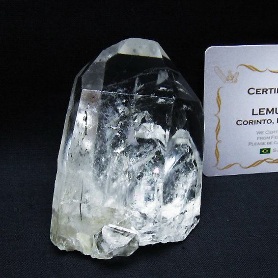 レムリアンシード水晶 原石 ミナスジェライス州コリント産 ※証明書付き[t641-1899]