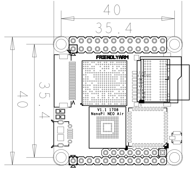 ARM/Cortex-A7・4コア H3開発ボードNanoPi NEO Air(512MB DDR3 RAM、8GB eMMC、WiFi/BT搭載)