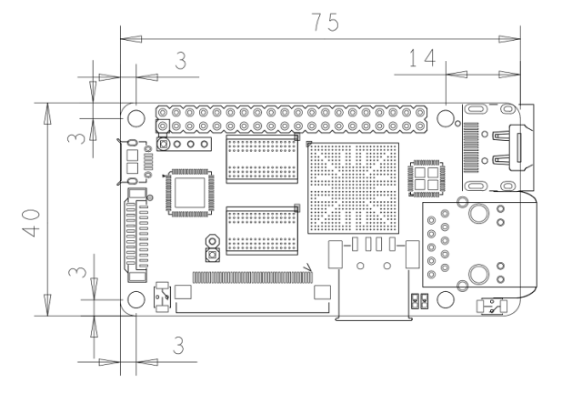 ARM/Cortex-A9・4コア S5P4418開発ボードNanoPi_2 Fire(ギガビットイーサネット、ヒットシンク付き、GPIOは ...
