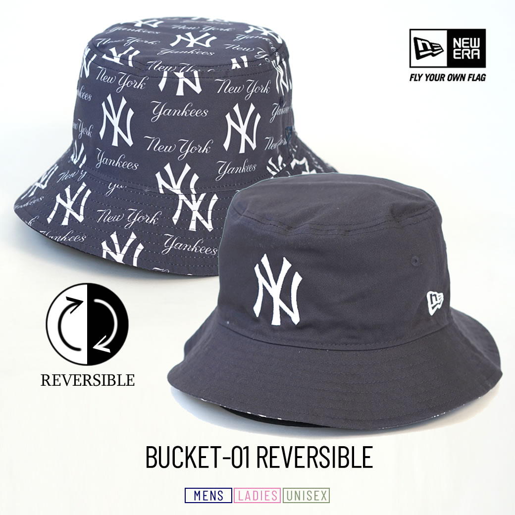 ニューエラ バケットハット 帽子 メンズ レディース NEW ERA BUCKET-01 バケット01 MLB Reversible Hat ...