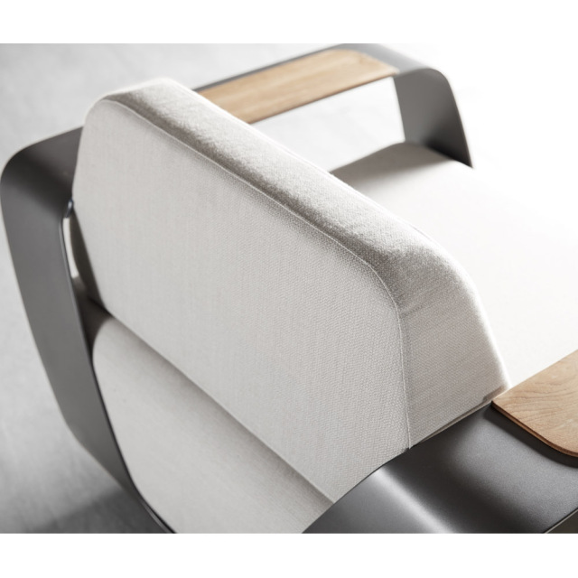 ヒゴールド オンダ シングルソファー シルバー 専用カバー付 （HIGOLD Onda single sofa silver）